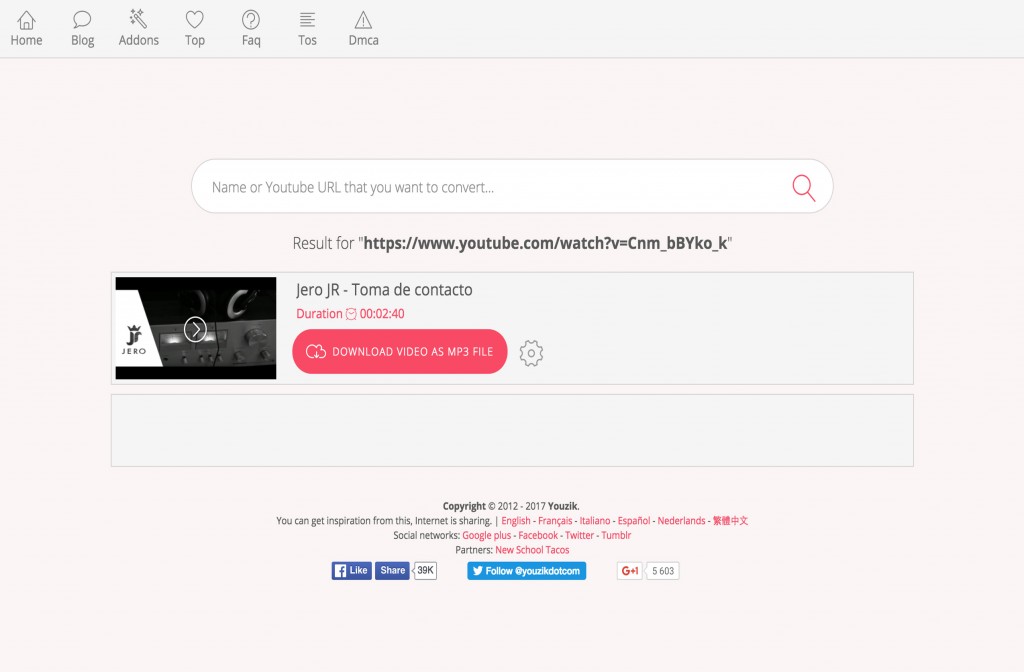 Descarga el audio de tus vídeos favoritos de YouTube con Youzik