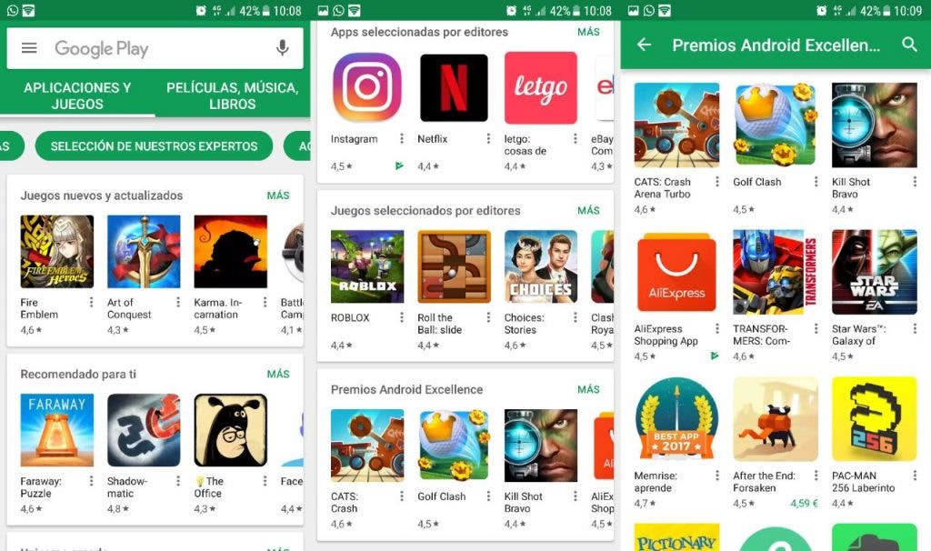 Google Play ahora agrupa las mejores aplicaciones y juegos de Android