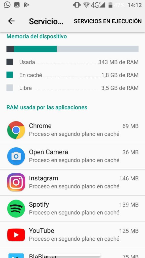 Ver los procesos en segundo plano en Android sin necesidad de root