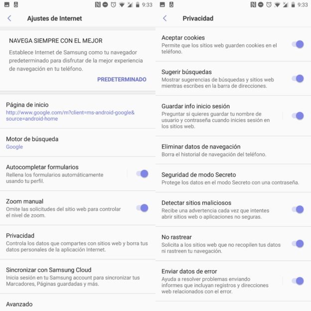 El navegador de Samsung ahora con descargas más rápidas y modo incógnito