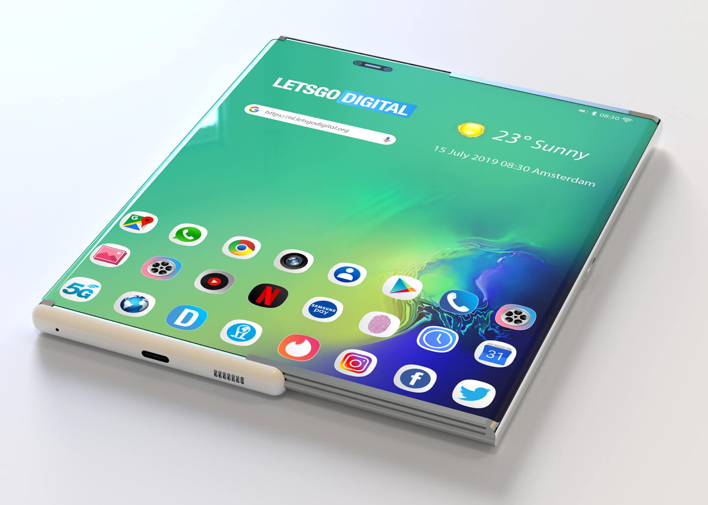 El móvil de Samsung con pantalla expandible podría llegar en 2020